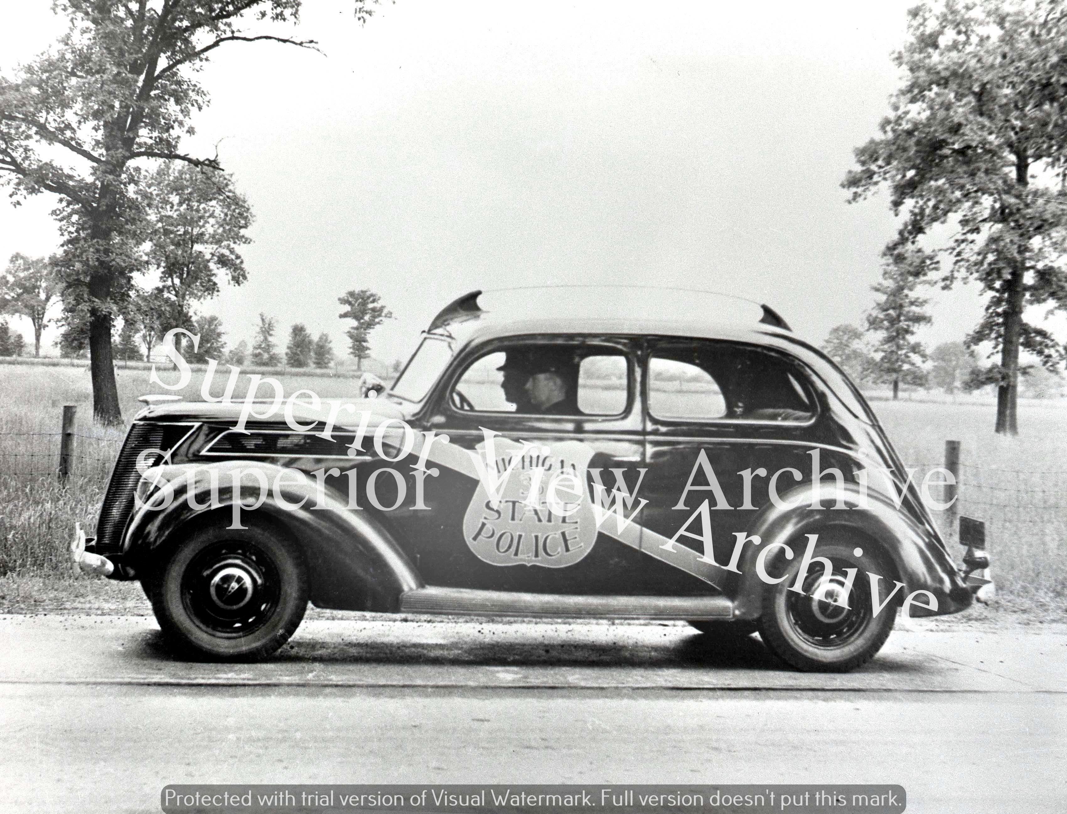 1937 Ford Police Cruiser Michigan State Police Car Vintage Ford Cop Ca ...